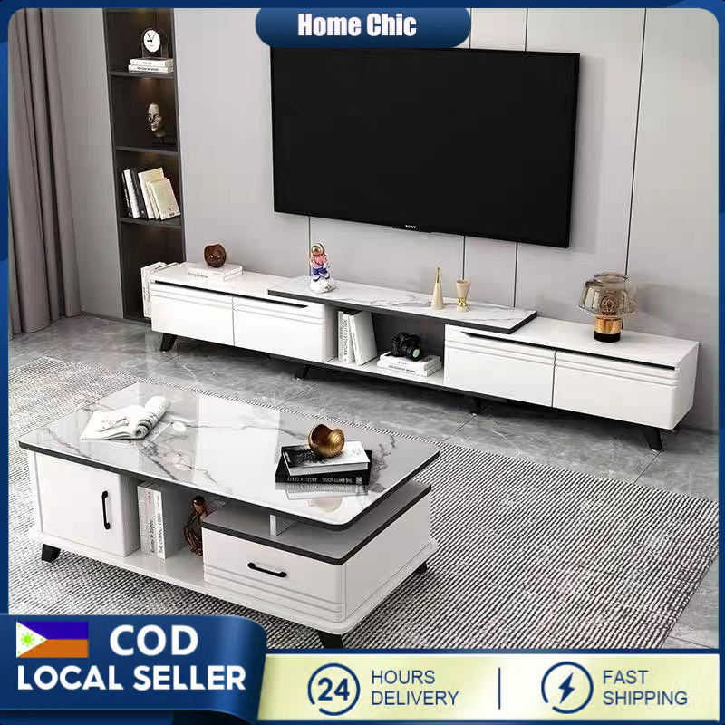 Simple TV Table TV Rack Adjustable length 160cm-220cm with 4drawers ...