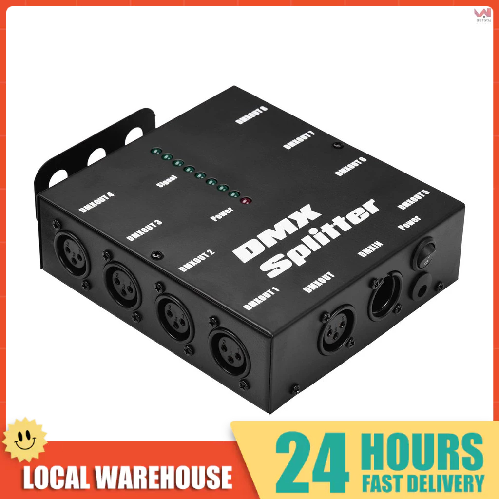 DMX512 Optical Signal Amplifier Spliter Distributor 1 Direct Input ...