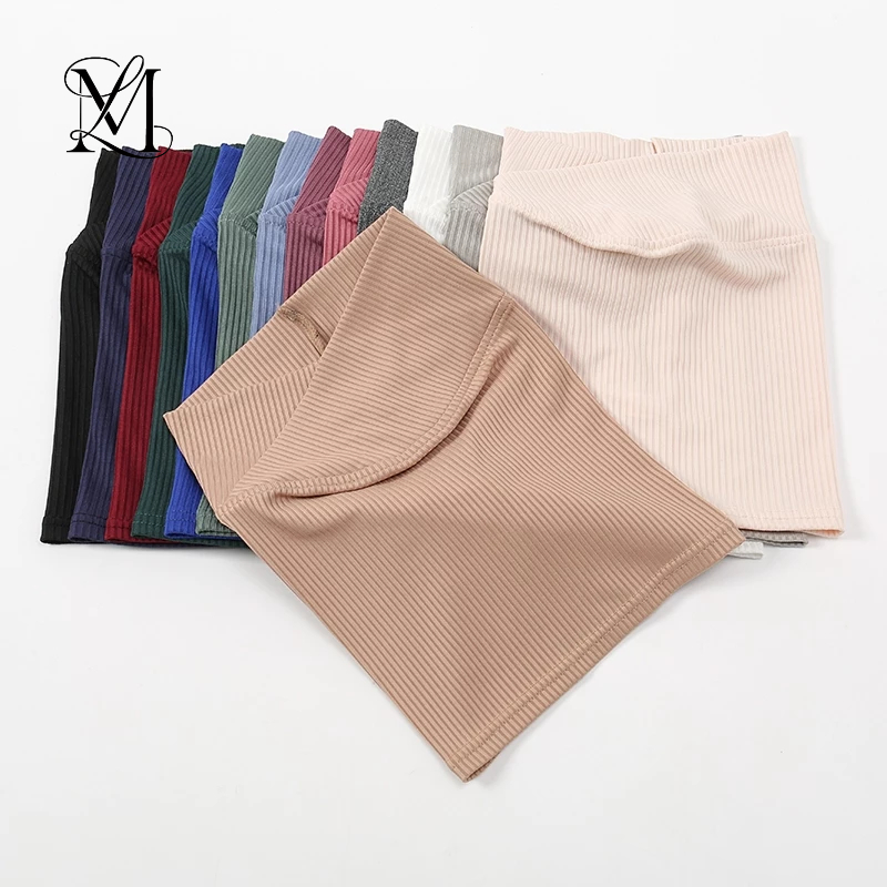 LOVOSME Plain Front Cross Inner Hijab Turban Stripe Elastic Instant ...