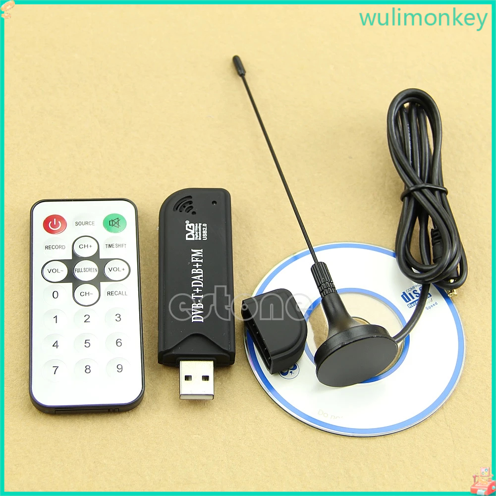 New RTL2832U USB2 0 Digital DVB-T SDR+DAB+FM HDTV TV Tuner Receiver ...