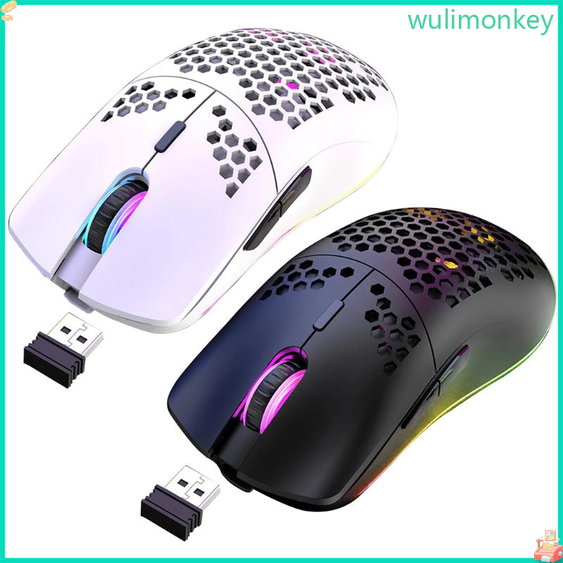 XYH80 Hollow-out 2.4GHz Gaming Mouse 4 Gear 3200 DPI Lighting Mice ...
