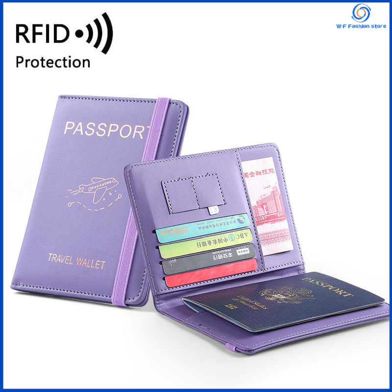 Pu Leather passport Bag rfid Multi-Card Slot Multi-Function passport ...