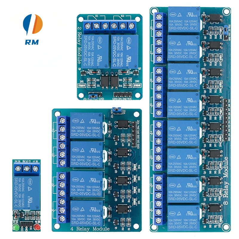 5V 1 2 4 8 channel relay module with optocoupler Relay Output 1 2 4 8 way relay module In stock ...