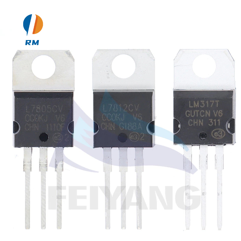 10pcs L7805 L7805CV 7812 L7812 LM317 LM317T TO-220 Three-terminal voltage regulator | Shopee ...