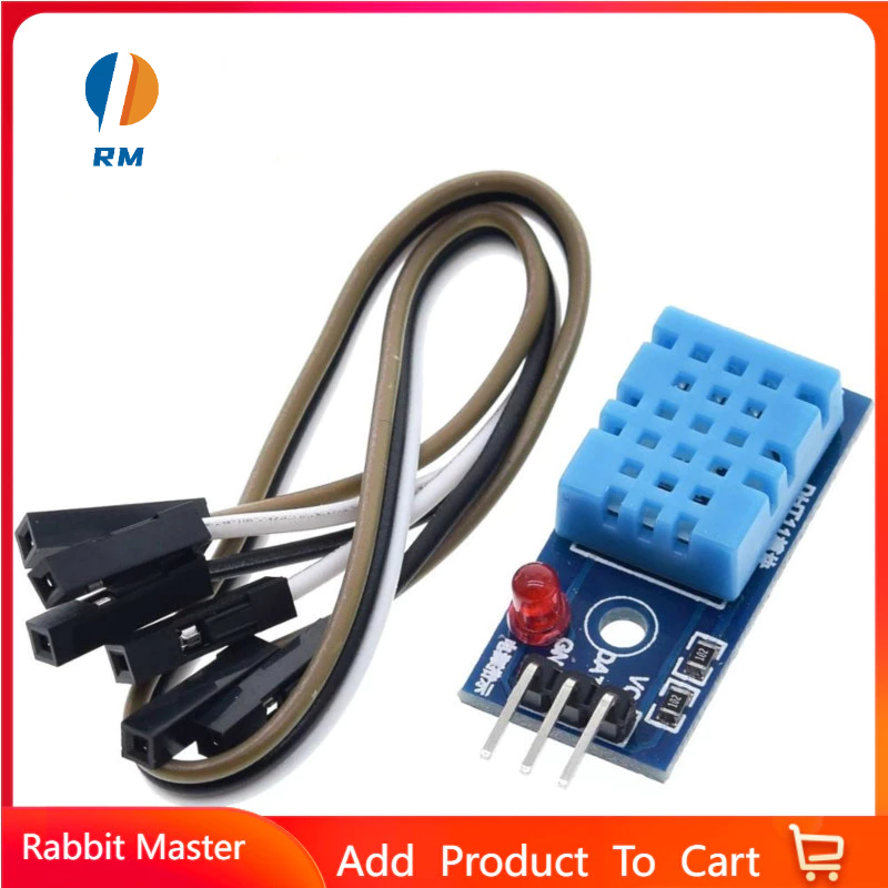 DHT11 Temperature and Relative Humidity Sensor Module for arduino Diy Kit with led | Shopee ...