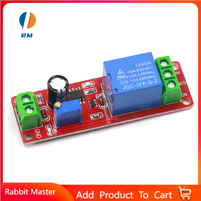 DC 12V NE555 Timer Switch Adjustable Module Time delay relay Module 12V ...
