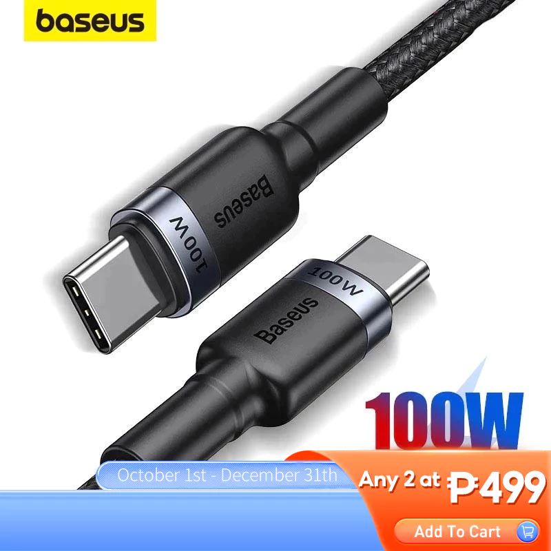 Baseus 100W USB C To Type C Cable USBC PD Fast Charger Cord USB-C Type ...