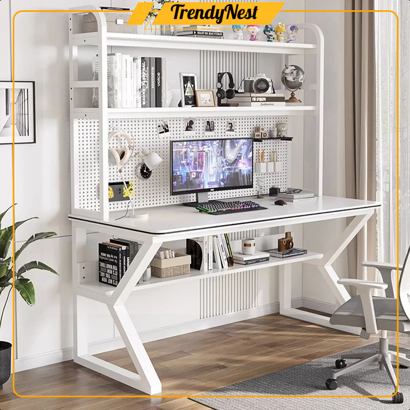 Hot new computer table with Pegboard home office desk Convenient ...