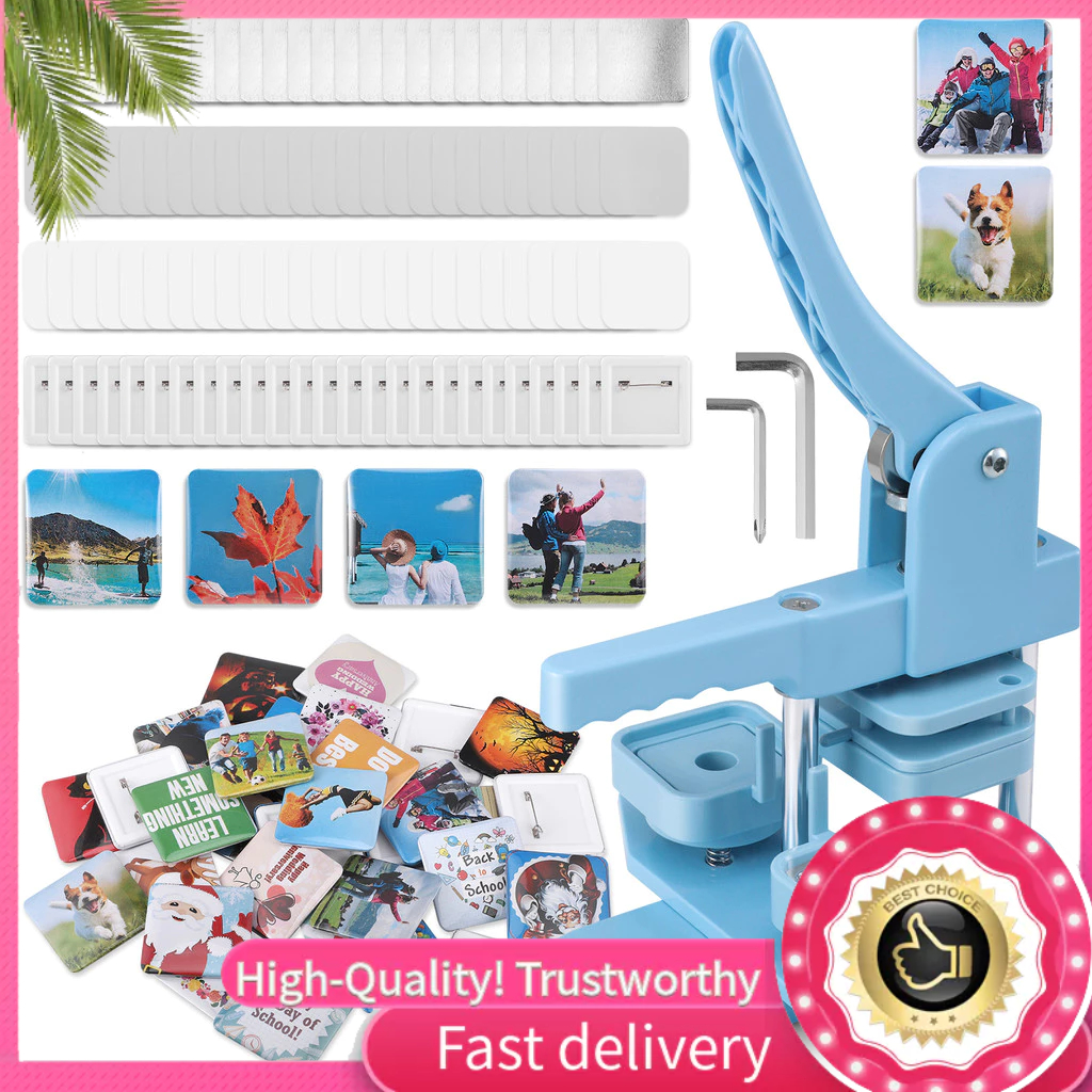 YT 50mm Square Refrigerator Badge Press Machine Rotating Manual Fridge ...