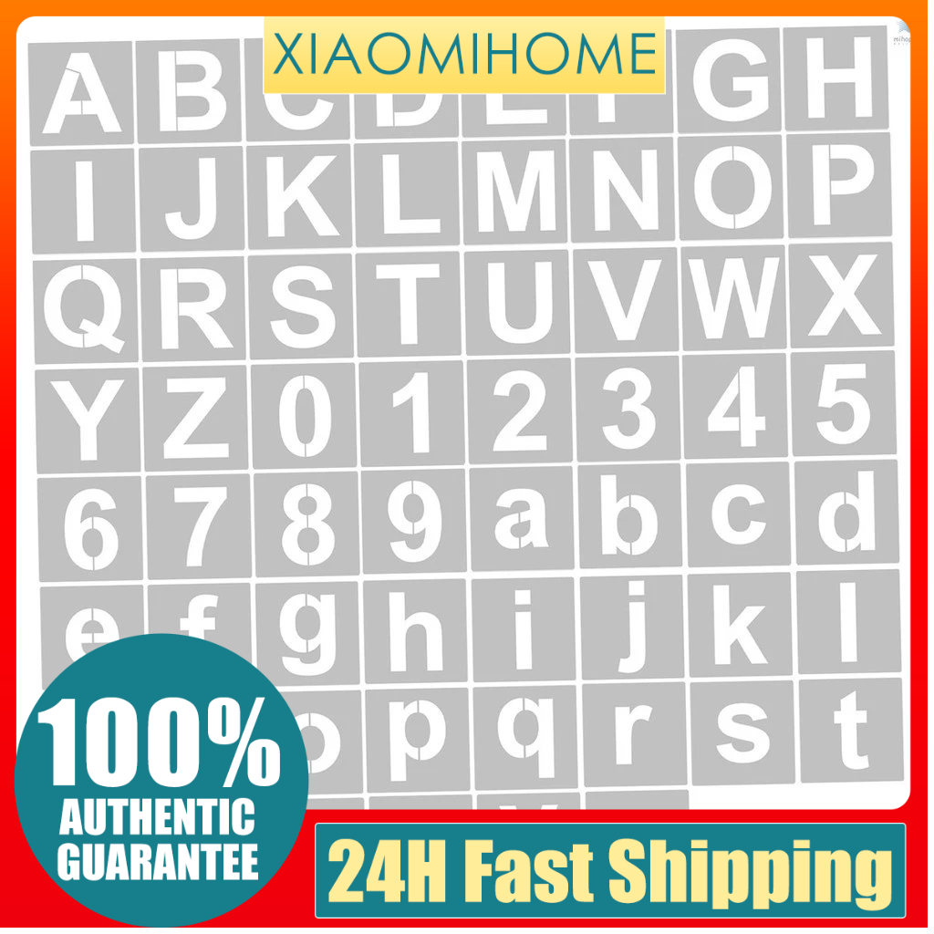 62pcs 5 Inch Letter and Number Stencils Reusable Washable Alphabet ...