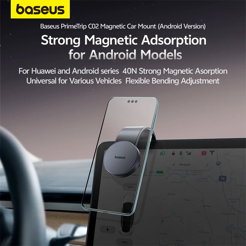 Baseus PrimeTrip C02 Magnetic Car Mount (Android Version) Stick-on Type ...