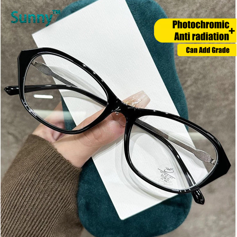 Anti Radiation Photochromic Eye Grade Glasses For Women Men Flexible ...