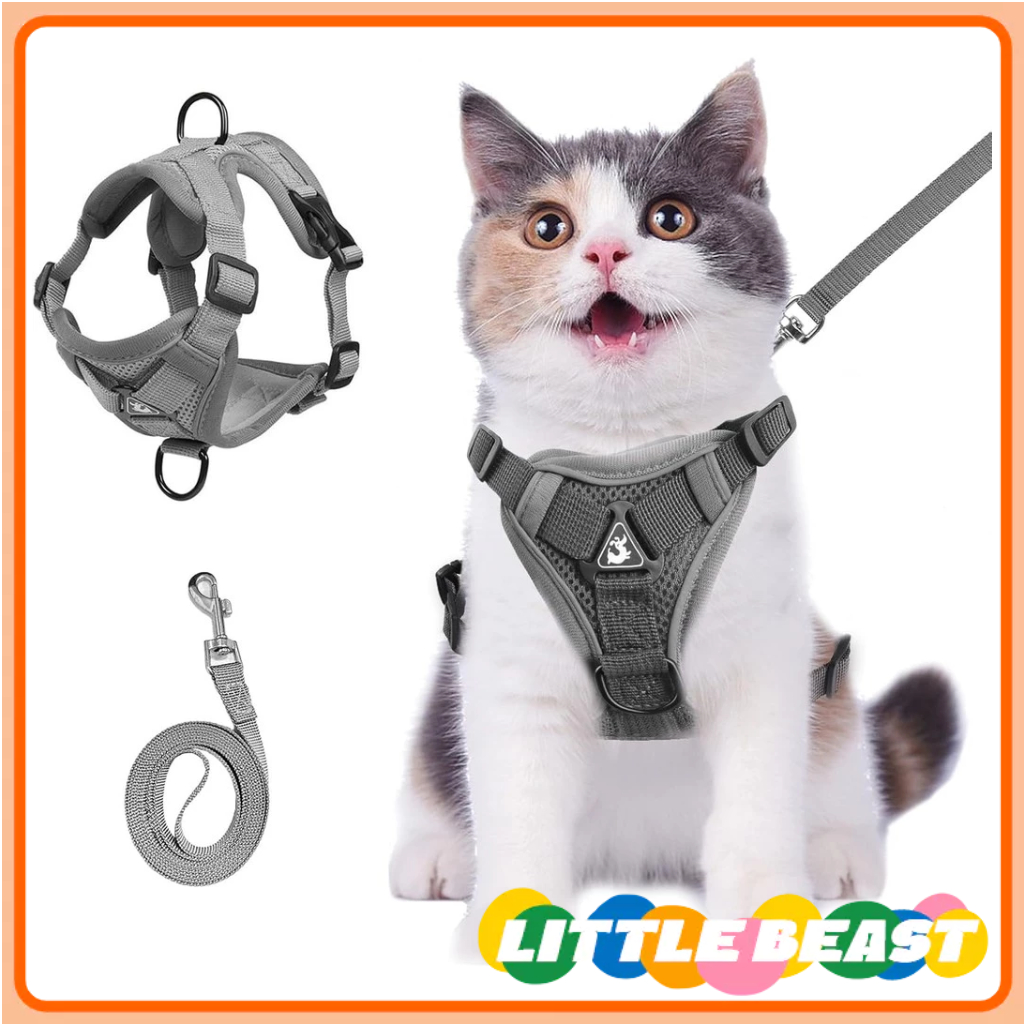 【HOT SALE】Anti-Escape Cat Harness & Leash Set - Adjustable Soft Mesh ...