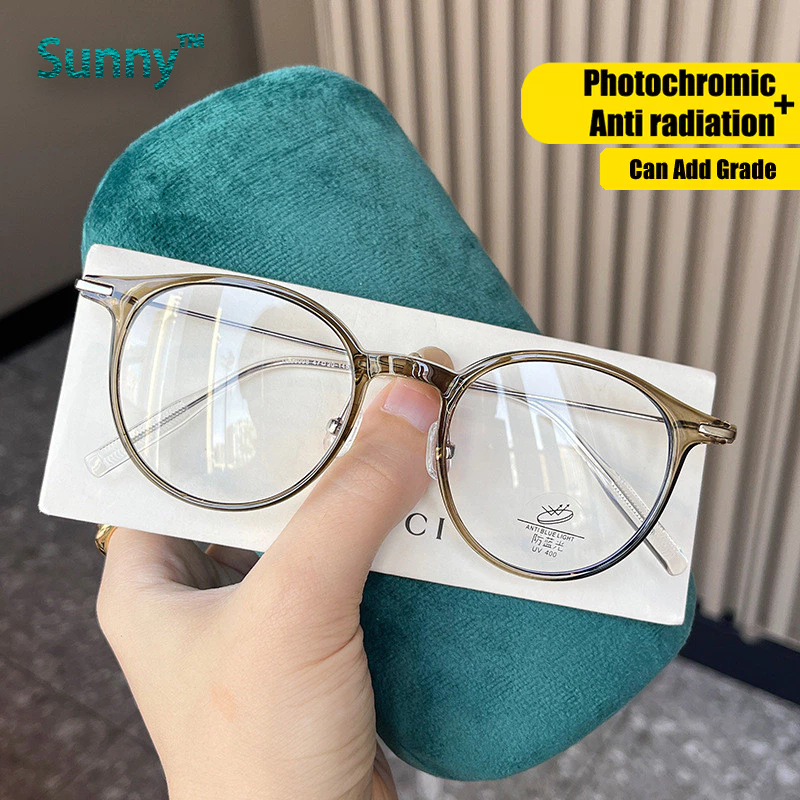 Grade Glasses Frame For Men And Women Photochromic Anti Blue Light ...