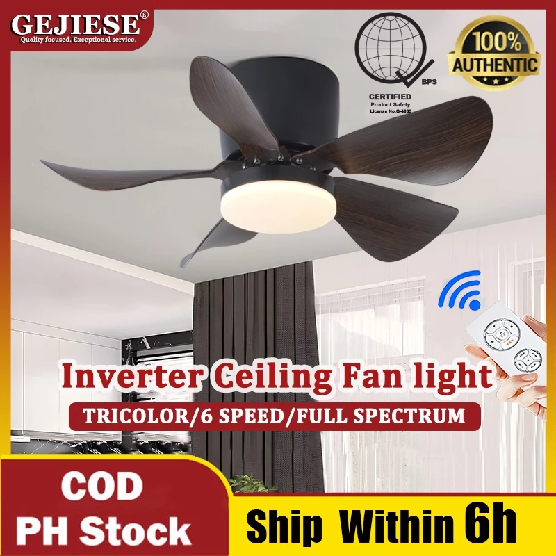 GEJIESE ceiling fan with light nordic selling fan with LED lights ...
