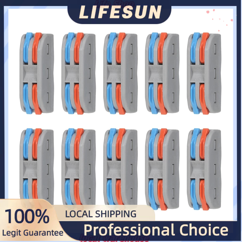 [COD&Ready] 10pcs Wire Connectors Compact Splicing Connectors Cable ...