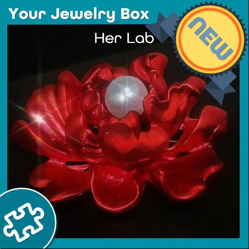 Her Lab Light Luxury Retro Red Peony Brooch High-end Niche Brooch Pin ...