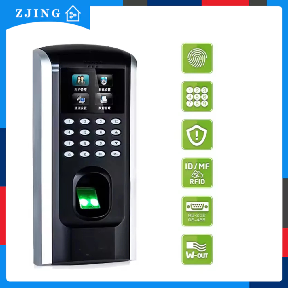F7 PLUS Biometric Fingerprint TCP/IP RS485 Employee Time Clock Fingerprint Access Control Keypad ...