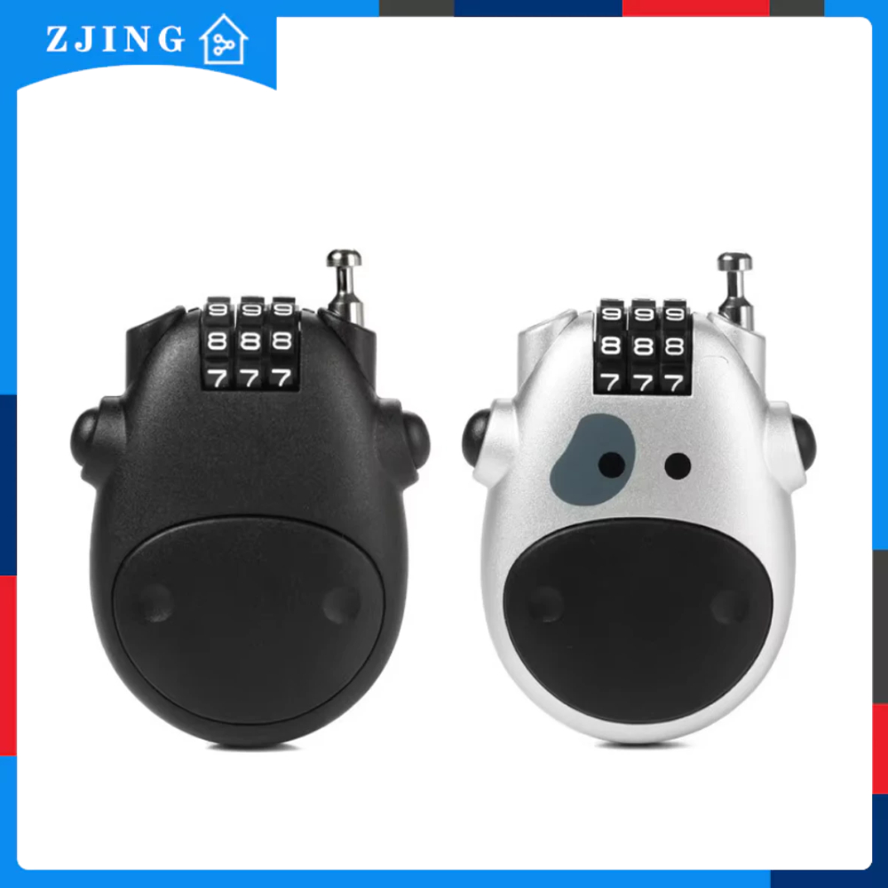 Bicycle Steel Cable Code Lock Suitcase Car Sled Telescopic Wire Rope ...