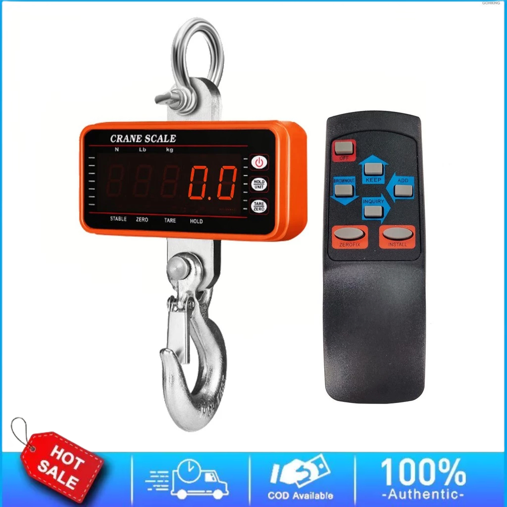 【ph2】-1500kg/ 3306lbs Digital Hanging Scale with 65ft Remote Control ...