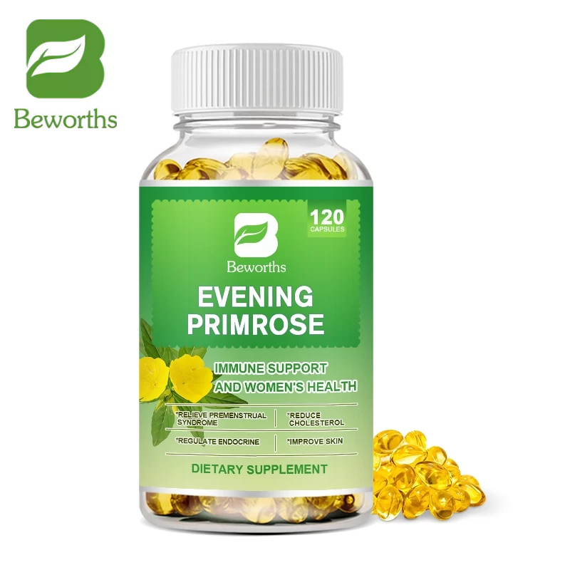 BEWORTHS Evening Primrose Capsules 120pcs Prevent Premenstrual Syndrome ...