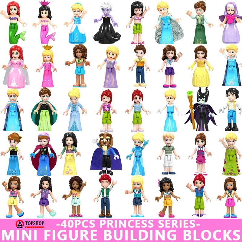 40pcs Frozen Minecraft Building Blocks Toys DIY Model Minifigure ...