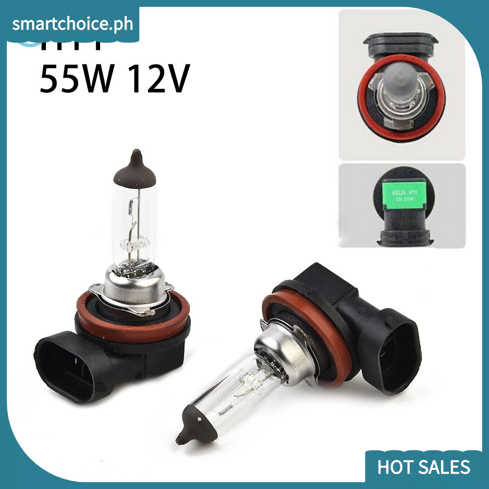 2pcs H11 Halogen Car Headlight Low-Beam Driving Light Bulbs Fog Light ...