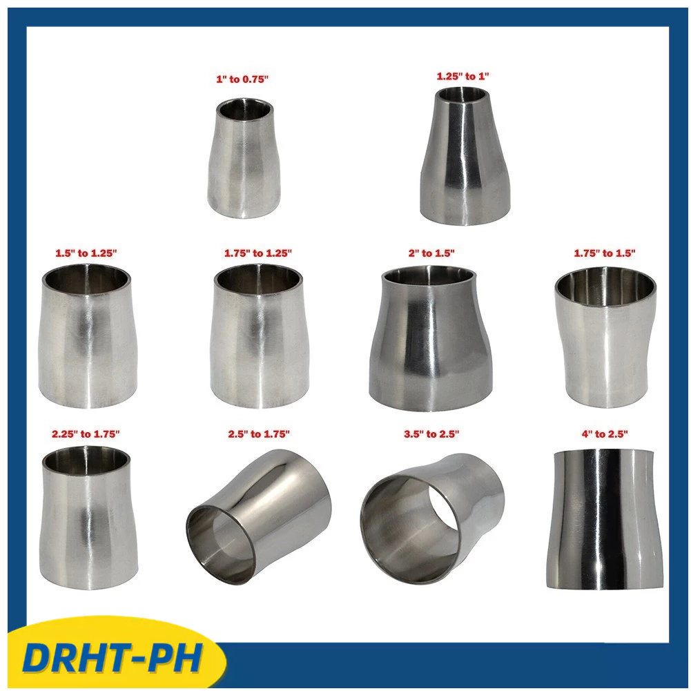 DHEART~1\ 2\ 3\ Sanitary pipe fitting Weld Welding Reducer Stainless ...