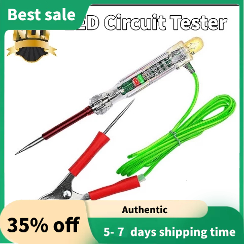 Automotive LED Circuit Tester 6-24V Test Light with Dual Probes 47 Inch ...