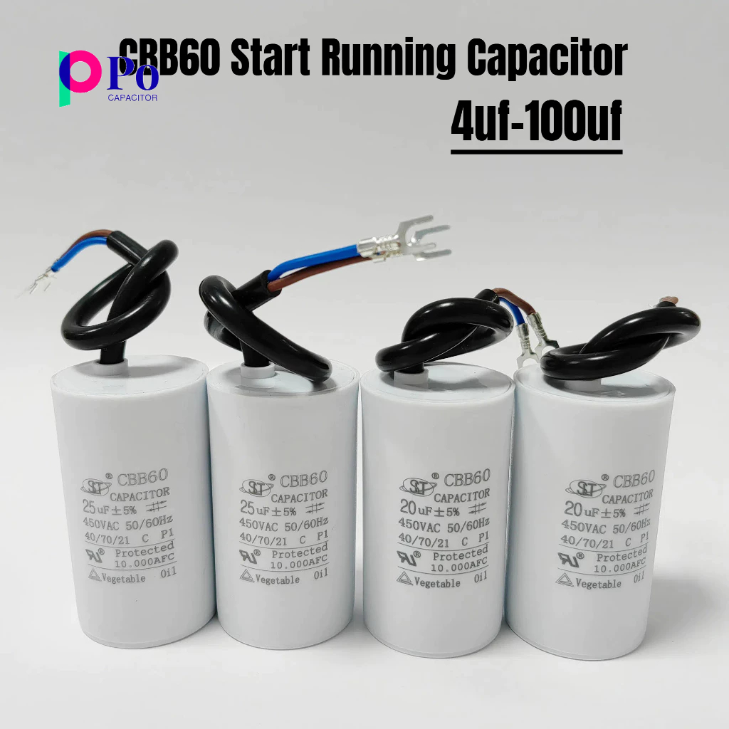 CBB60 Water Pump Motor Running Capacitor 4UF-100UF 450VAC | Shopee ...