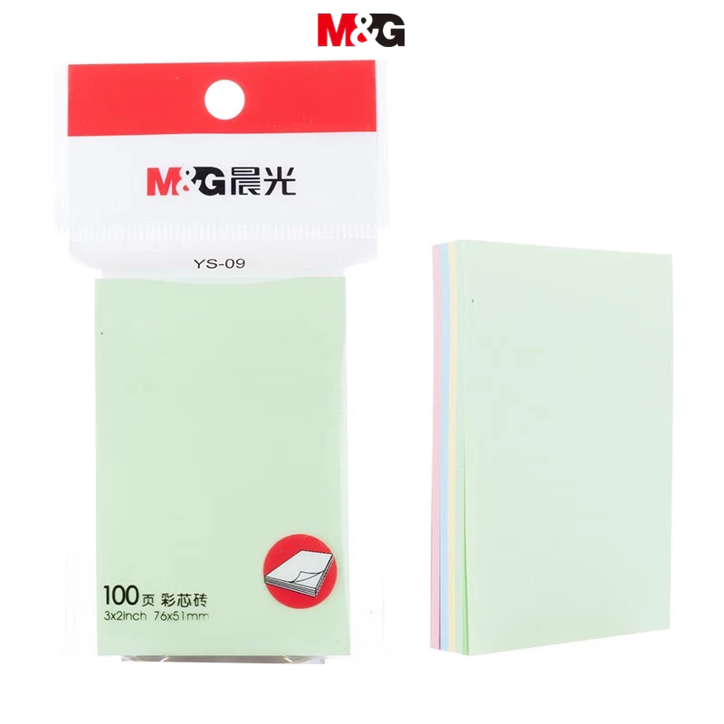 M&G Stationery 100 Colorful Post-it Notes Sticky Notes Message Stickers ...