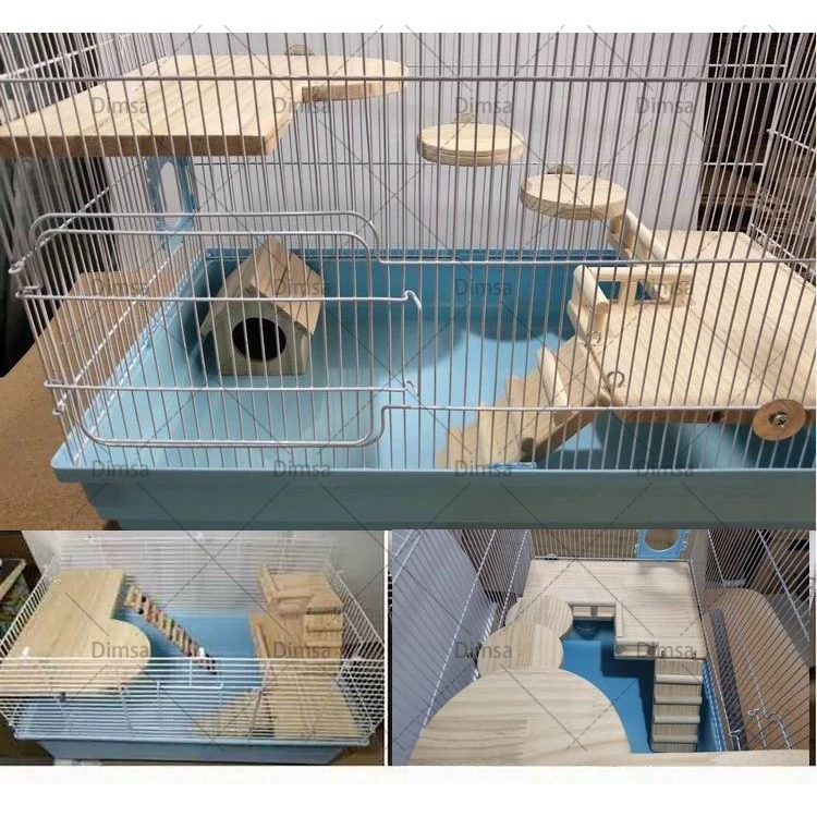 Hamster 60 Basic Cage Guardrail Platform Springboard Ladder Solid Wood Two-Story Landscaping ...