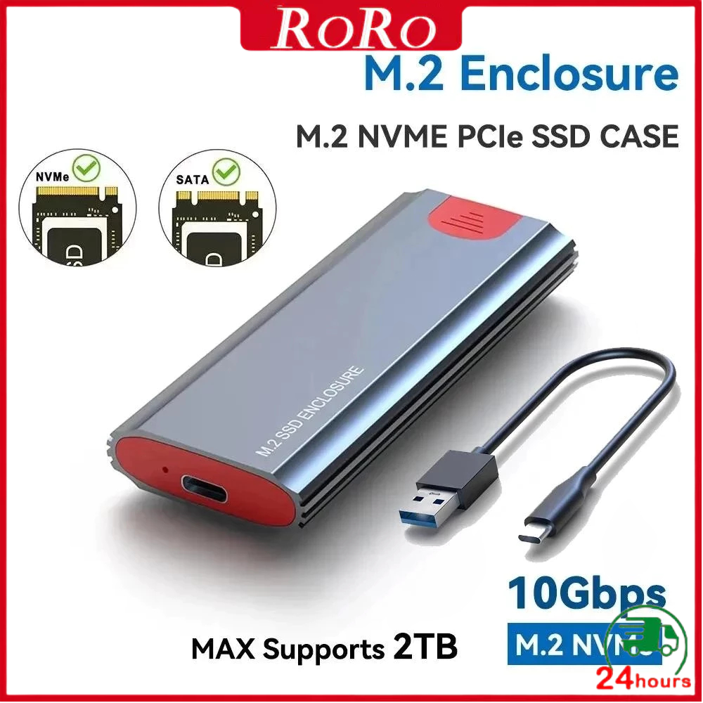 [Local Shipment] 10Gbps M2 NVMe SATA SSD Case 10Gbps SSD Box M.2 NVME ...
