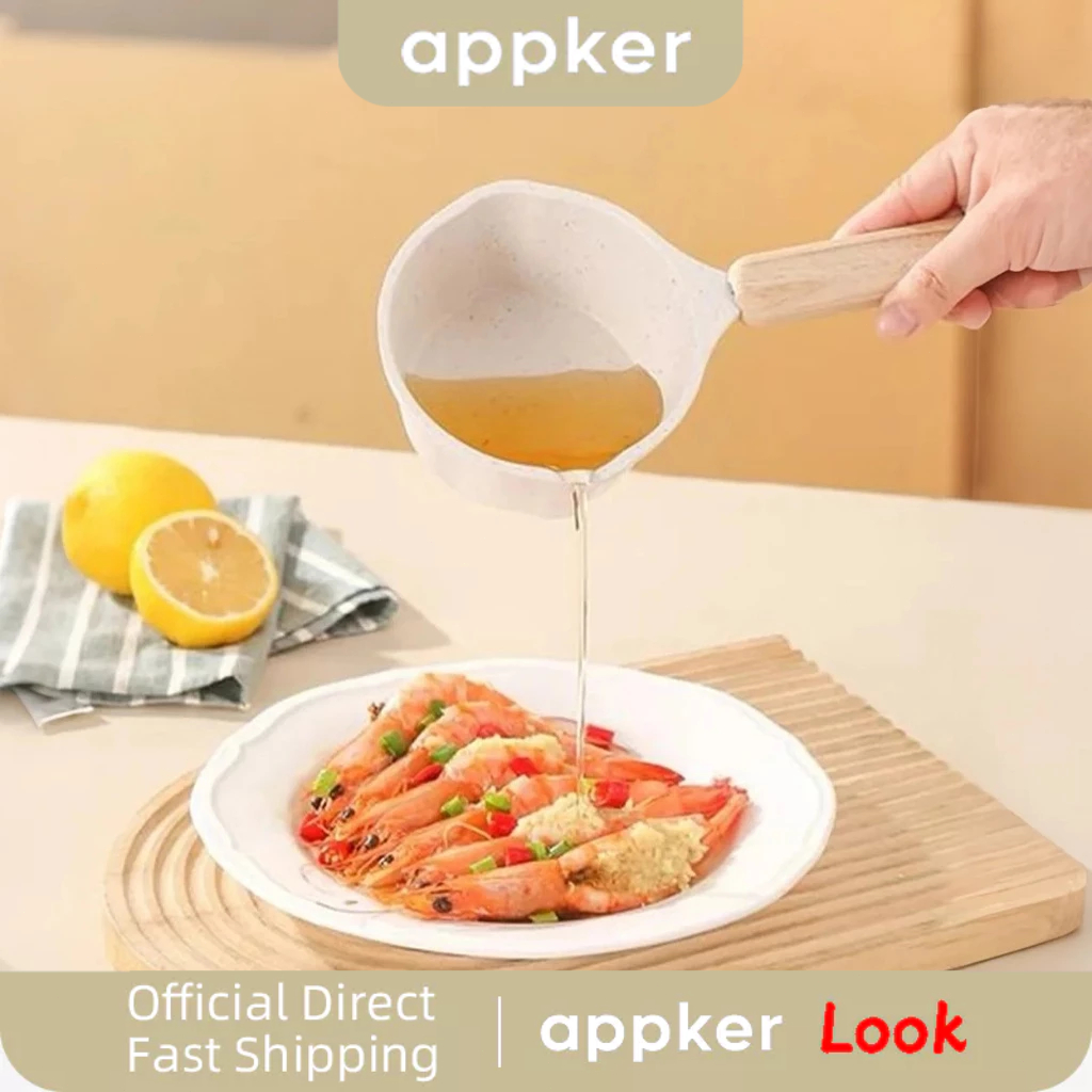 Multifunctional Long-Handled Anti-Scalding Hot Oil Pot,Wooden Handle ...