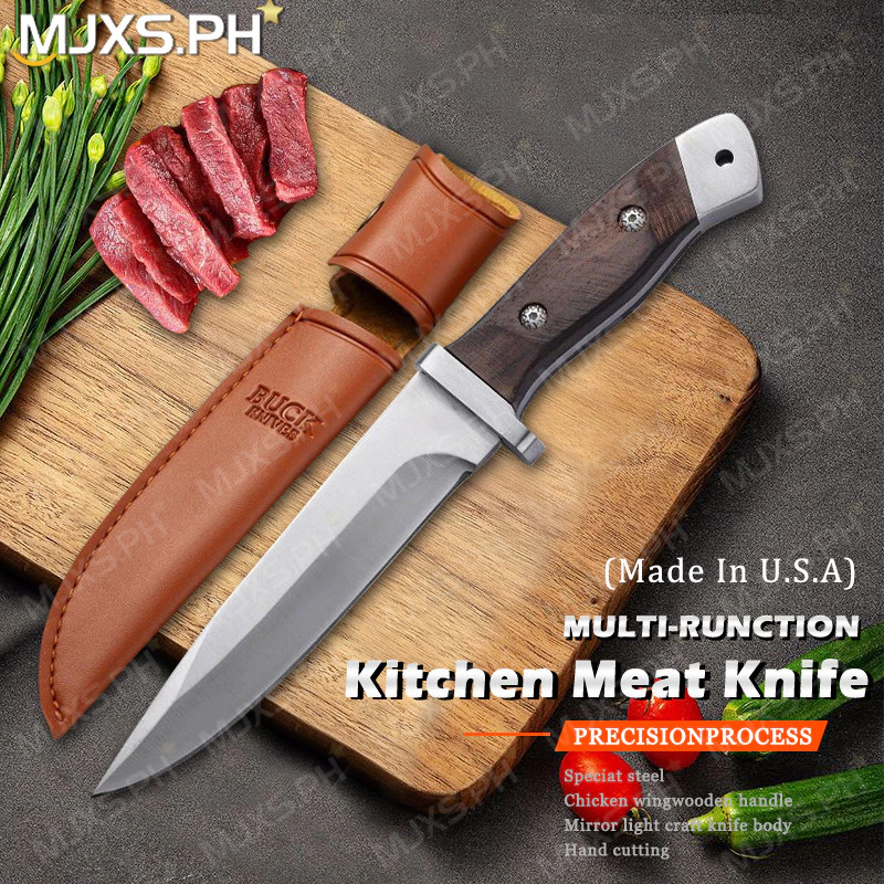 NEW Stainless Steel Kitchen Knife with Leather Case （Made In U.S.A ...