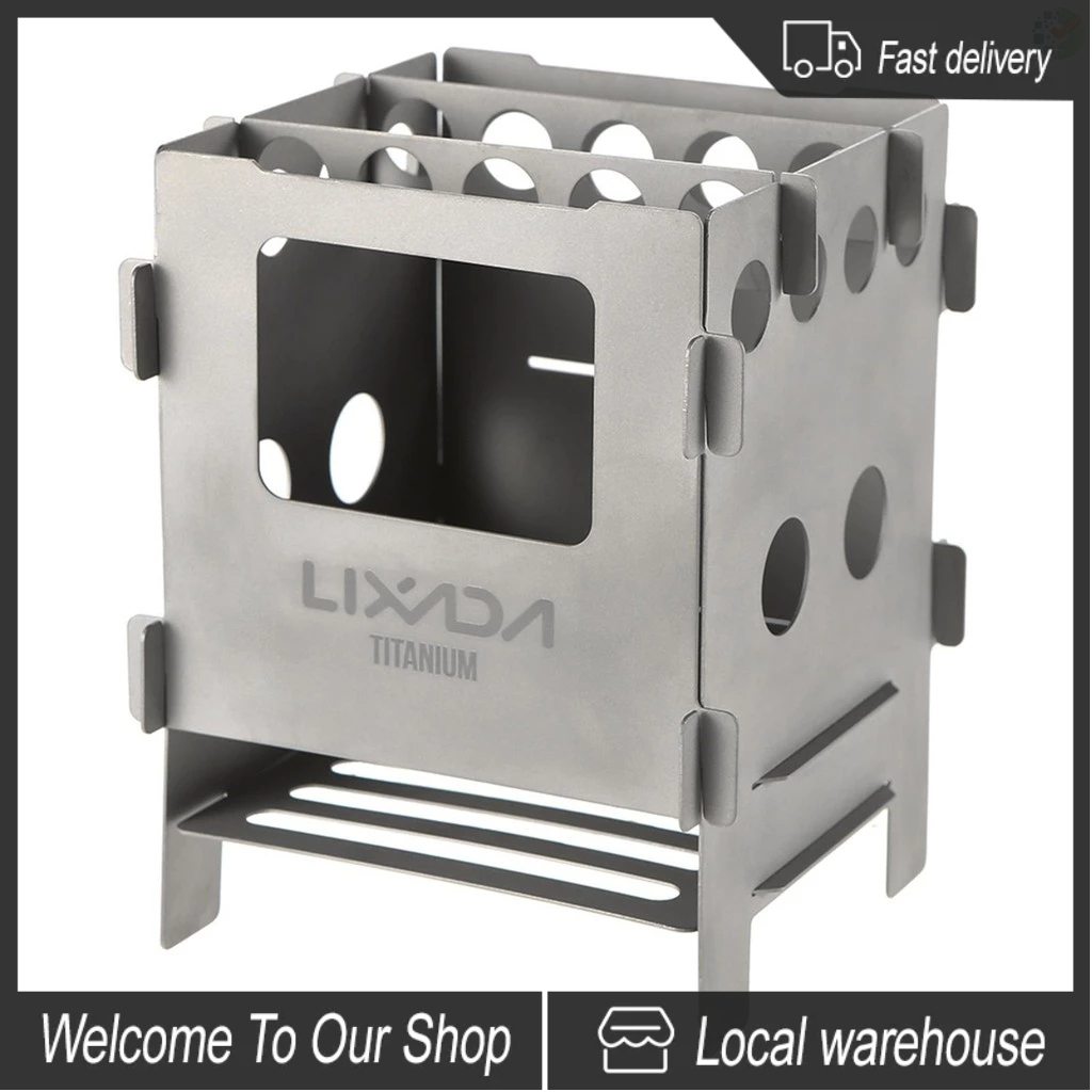 [2025 Hot Sale] Portable Titanium Lightweight Folding Wood Stove Pocket ...