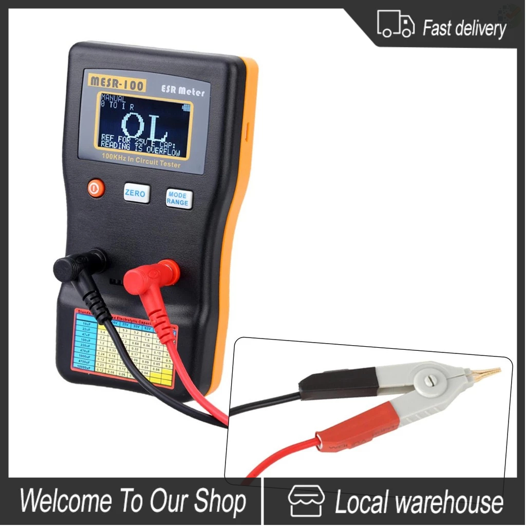 Smd Test Circuit Tester Meter Professional Mesr-100 Esr Meter With ...