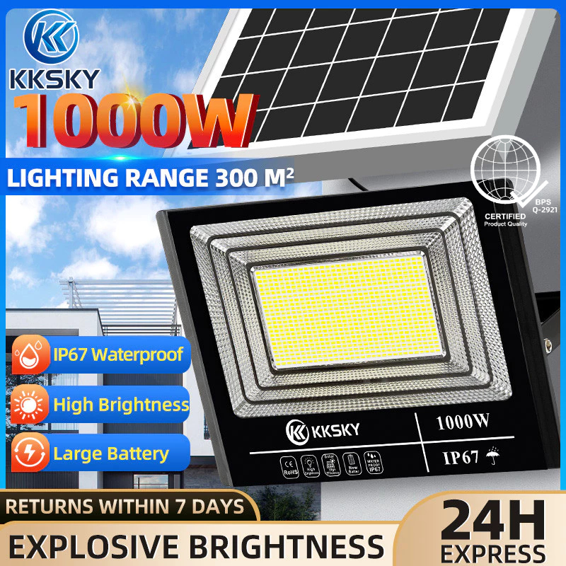 KKSKY Solar Light 1000 Watts 60W 100W 200W 300W 500W Solar Led Lights ...