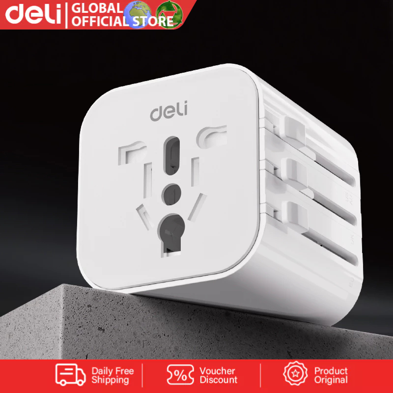Deli ET765 Multi-Country Travel Converter Multifunctional Converter ...
