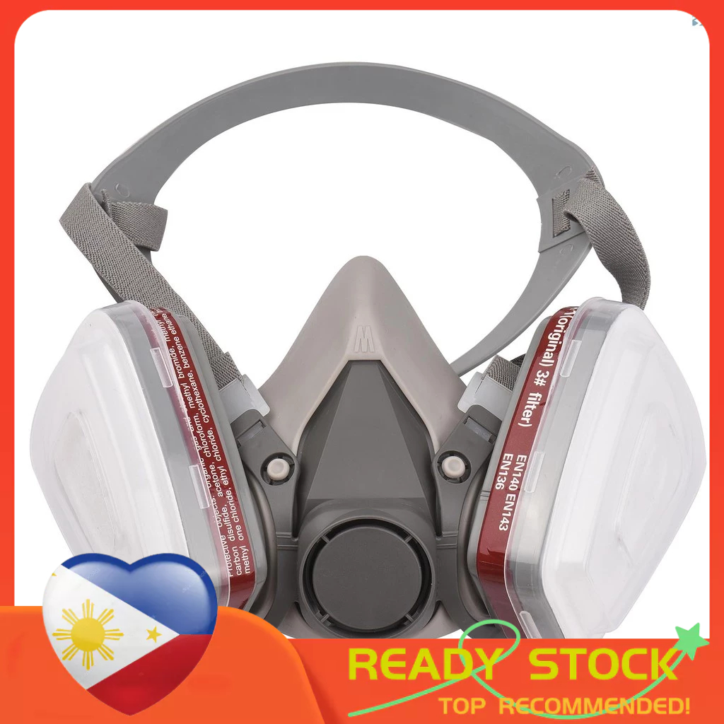 Reusable Respirator Half Facepiece 6200 Gas Mask Breathing Protection ...