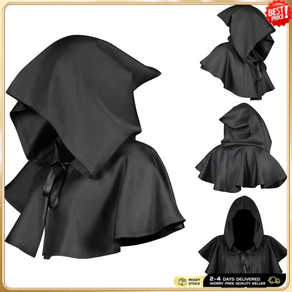 Cyberpunk Rogue Cowl Hood Scarf, Winter Neck Warmer Costume Hooded Cape ...