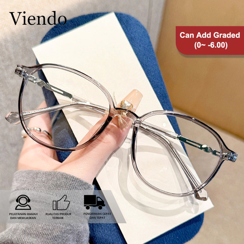 VIENDO Photochromic Anti Radiation Eye Graded Glasses For Women Men ...