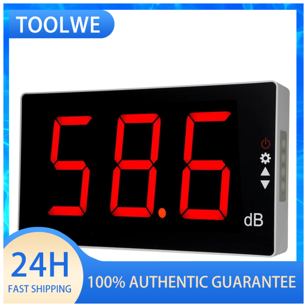 TWP Sound Level Meter with Large LCD Screen Wall Mounted Digital Sound ...