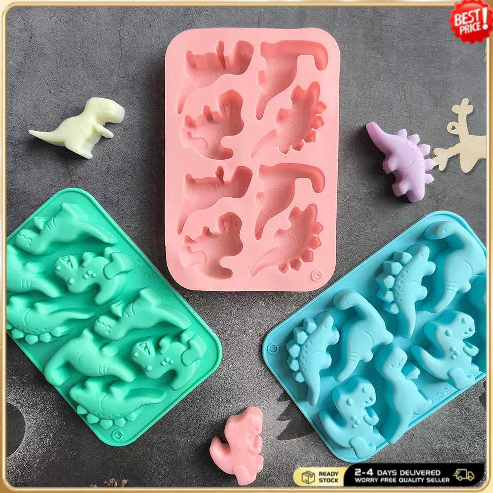Dinosaur Silicone Candy Molds Gummy Dinosaur Molds 8-Cavity Shaped With ...