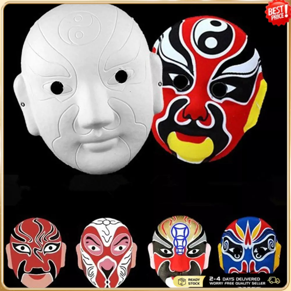 Milisten Mask Mask Unpainted Beijing Opera Facial S Paper Face Chinese ...