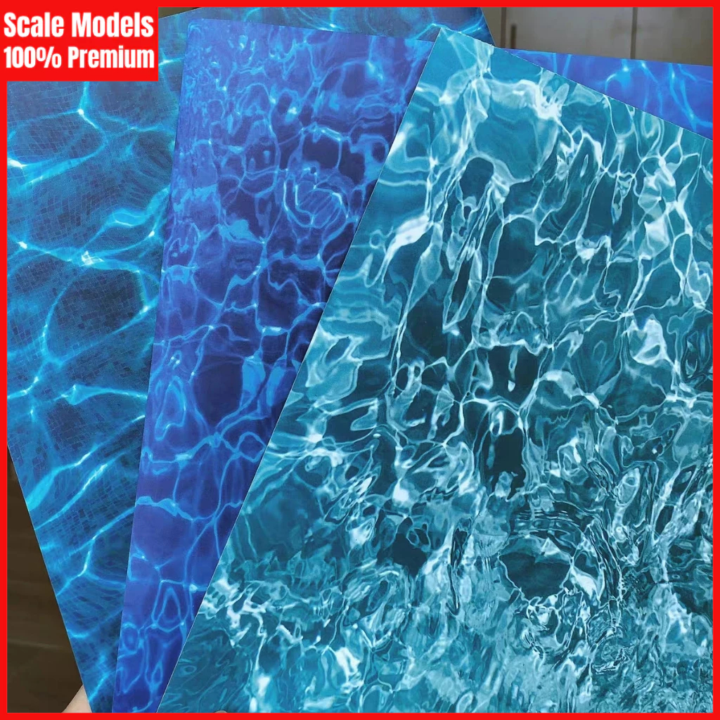 28x21cm Ripple Water Effect Sheet for Diorama Scenery Model Railway ...