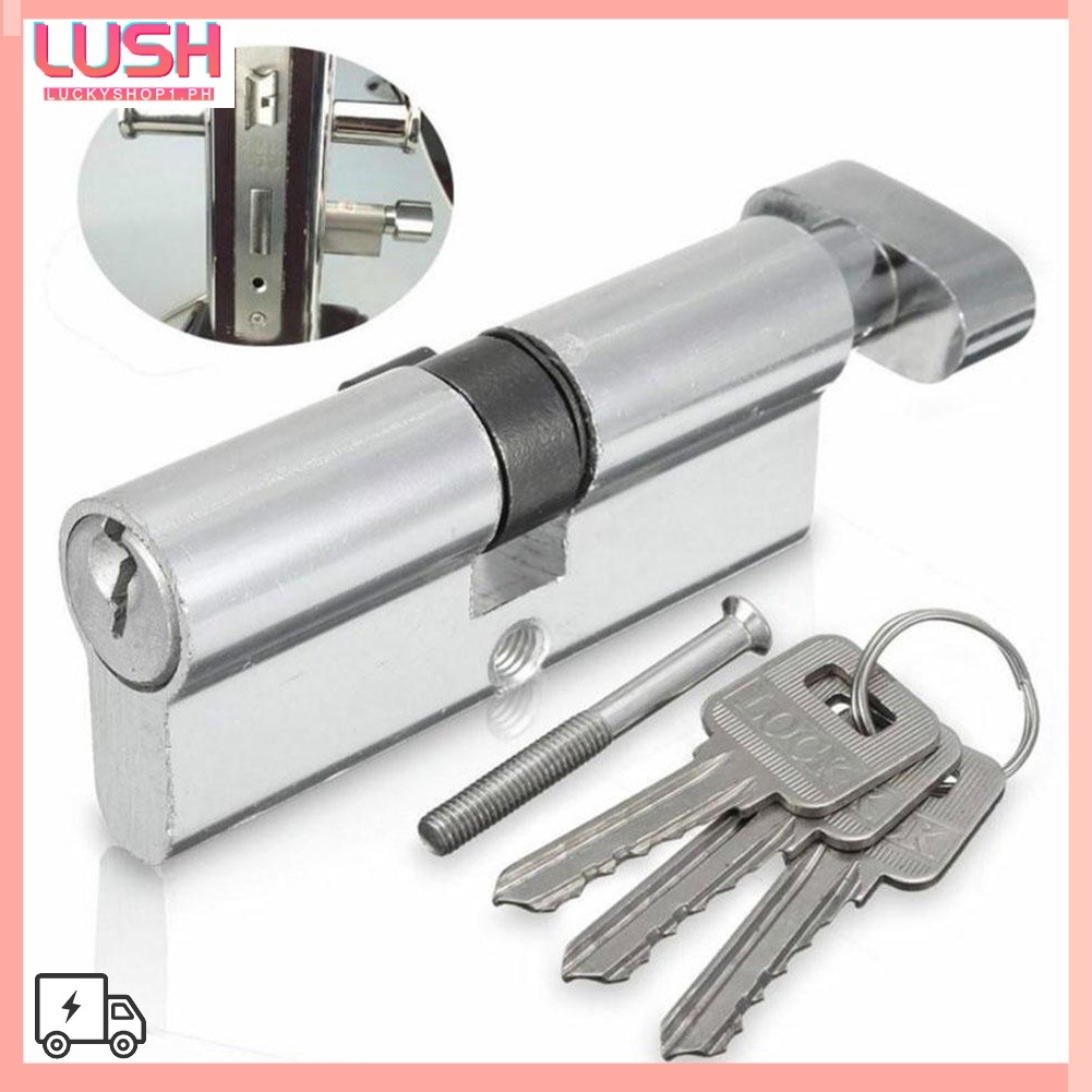 [LUSH] Thumb Turn Cylinder Door Lock UPVC Anti Pick 35/35+ 3 Keys Kit ...