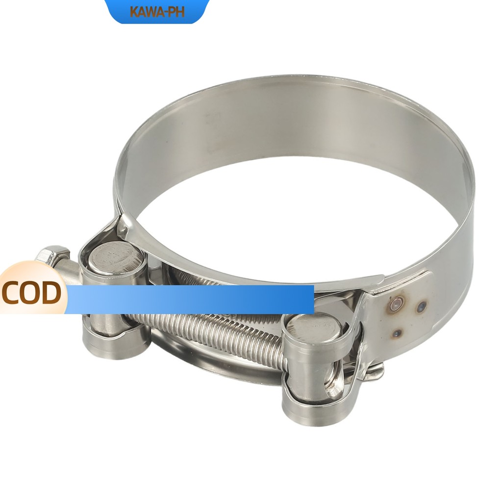 [KAWA COD] Stainless Steel Heavy Duty T-Bolt Exhaust Clamp Hose Clamp ...