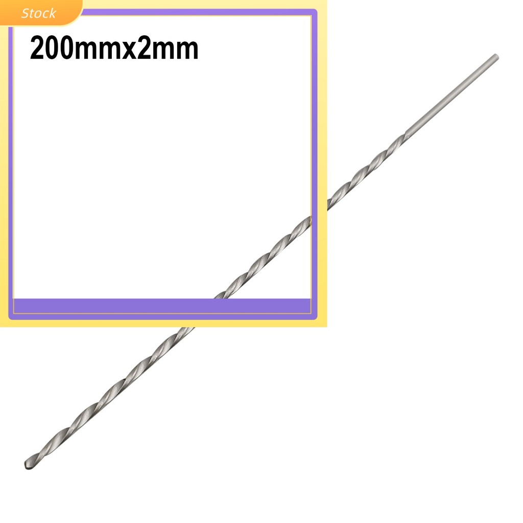 【ELECTROSTORE】 200mm Extra Long High Speed Steel HSS Drill Bits ...