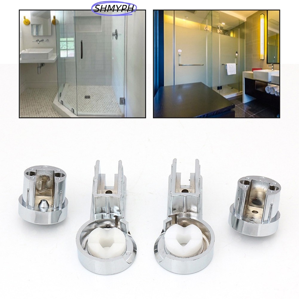 【HOT】 Ready Stock 1 Set Bath Hinge Brackets Shower Screen Hinges ABS ...